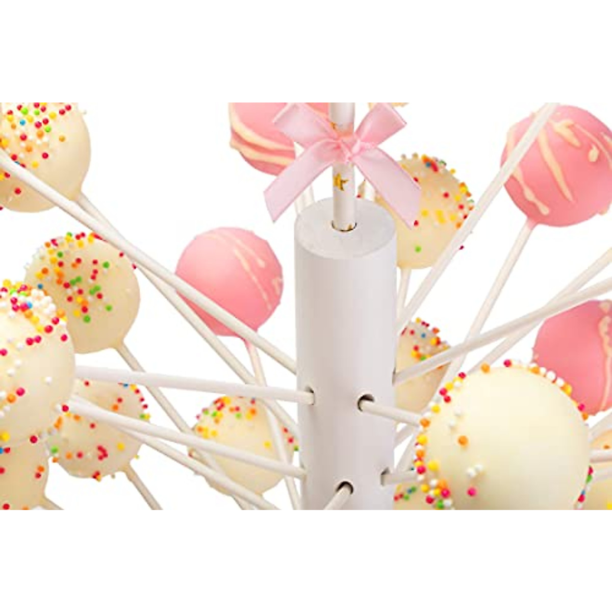 Nangor Wood Cake Pop Stand - 60 Hole Wooden Lollipop Holder Candy Table Display, Decorative Dessert Stand for Wedding Birthday Baby Shower Parties - Sturdy and Easy to Assemble