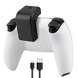 SIKEMAY PS5 Controller Accessories Rechargeable Battery Pack, 1800mAh Fast Charging External Battery with LED Indicator and USB Type-C Charger Cable, Portable Wireless DualSense Kit - Black
