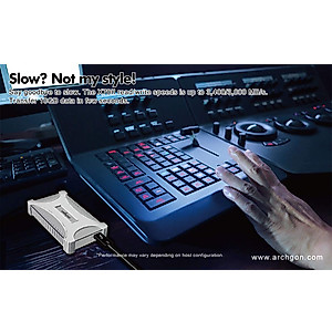 archgon 2TB Thunderbolt 3 Aluminum External NVMe SSD Drive with Combo Thermal Pads and Silicone Protector Model X70 II (2TB, Silver)