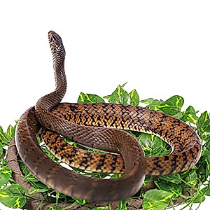 4 Pcs Reptile Vines, Flexible Bendable Jungle Climbing Vine Terrarium , Fake Plants for Reptiles, Artificial Leaves Terrarium Tank Reptile Pet Habitat Decor for Bearded Dragons, Lizard, Snake, Gecko