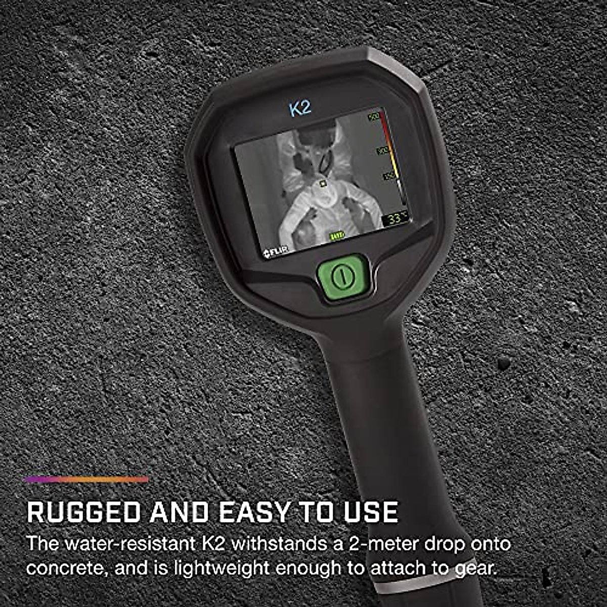 FLIR K2 Compact Thermal Imaging Camera with MSX, Multi-Spectral Dynamic Imaging, Operability in Temperatures Up to 500°F, for Firefighters