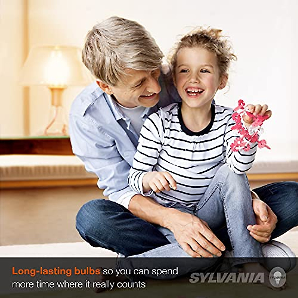 SYLVANIA Double Life Halogen Light Bulb, A19, 75W Equivalent, Efficient 53W, 800 Lumens, Soft White - 4 Pack (50045)