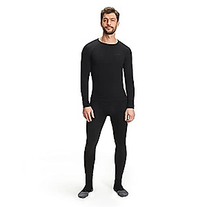 FALKE Men's Wool Tech. Long Tights Base Layer Bottom, Thermal Breathable Quick Dry, Black (Black 3000), S, 1 Pair