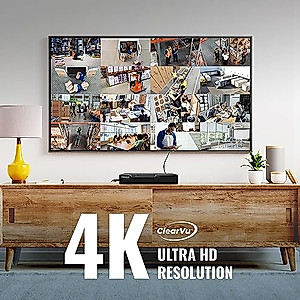 Defender Exclusive Bundle: 4K Vision AI 8MP Artificial Intelligence 16CH Wired System, 16 Cameras, 1TB DVR, 2 Year Warranty, 18 x 60ft. Cables, Human/Vehicle Detection, Color Night Vision, Mobile App