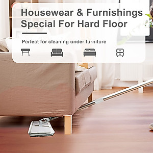 18" Professional Microfiber Mop Floor Cleaning mop, Flat Mop with Stainless Steel Handle,4 Reusable Washable Mop Pads and mop Pads Brush,Microfiber Mop for Hardwood (I18 Professional Microfiber Mop)