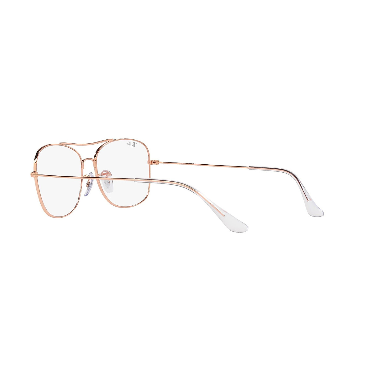 Ray-Ban RX6499 Square Prescription Eyewear Frames, Rose Gold/Demo Lens, 55 mm