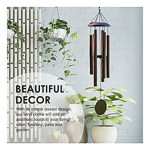 Vanquer Wind Chimes for Outside Deep Tone - 38'' Wind Chimes Outdoor Clearance, Deep Tone Wind Chimes, Windchimes Outdoors, Memorial Wind Chimes, Sympathy Gifts, Garden Patio Yard, Home Décor, Bronze