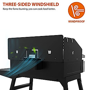 MixRBBQ Griddle Wind Guard and Warming Rack Set for Blackstone 22 Inch Griddle, Outdoor BBQ Cooking Grill Accessories Wind Screen & Cooking Grid