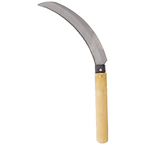 Zenport K202 Harvest Sickle/Berry Knife, Notched Handle, 6.5-Inch Curved Serrated Blade