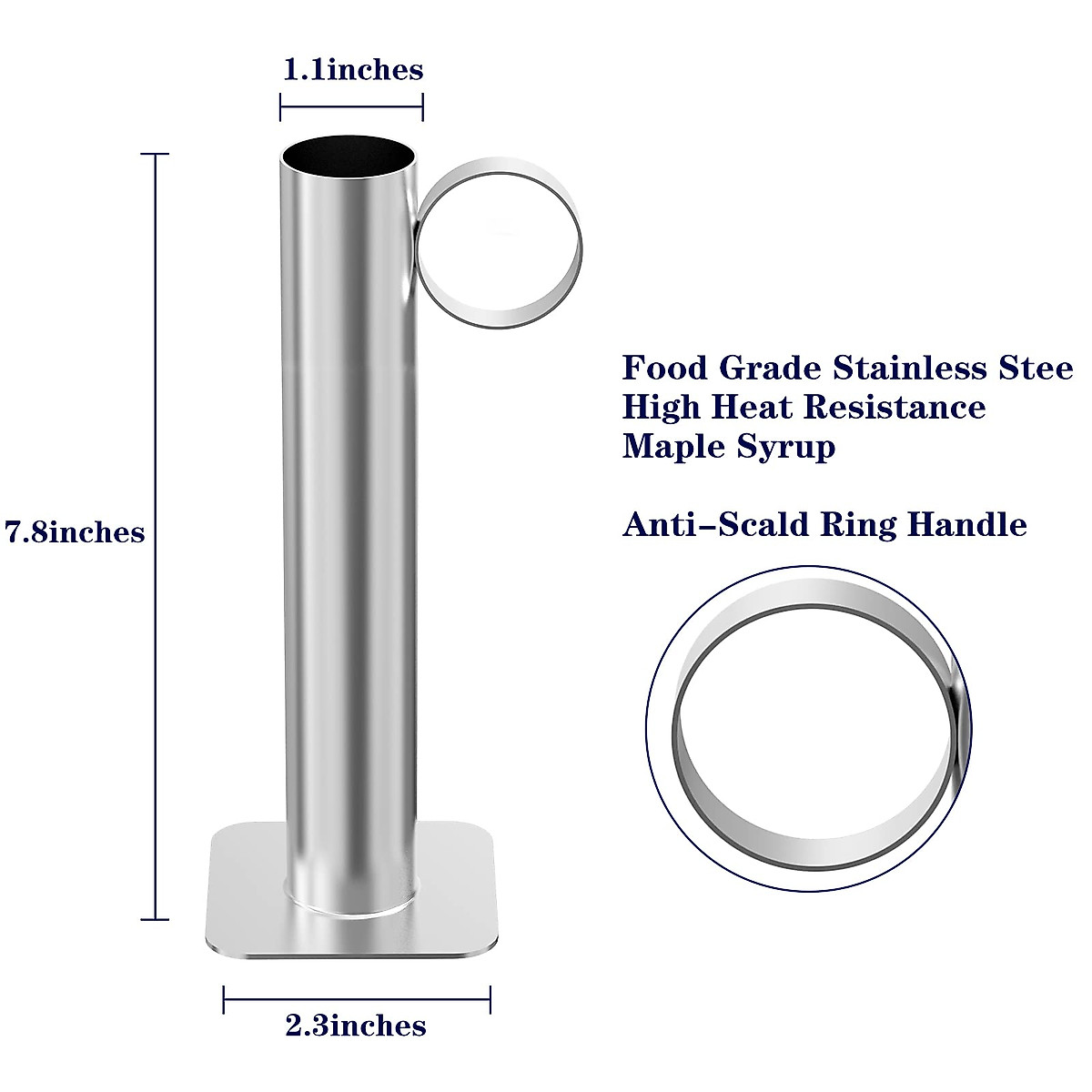 Maple Syrup Hydrometer Test Cup kit, Maple Syrup Density Kit, Measures Sugar Content in The Syrup, Stainless Steel Maple Syrup Kit, Easy to Read and Accurate, with Cleaning Brush