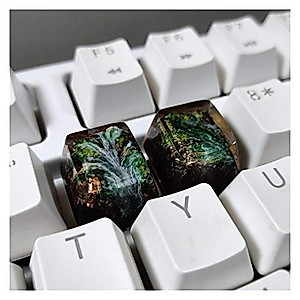 YEZIN Key Caps for Keyboard Resin Keycaps Mechanical Gaming Keyboard SA R1 R2 R3 R4 Handmade Key Cap (Axis Body : SA R1, Color : Keycaps 2)