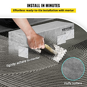 VEVOR Ready to Tile Shower Seat, 38.2" x 11.4" x 20" corner shower bench, Factory Waterproof & 100% Leak Proof Tileable Shower Corner Seat, 440lbs Load-Bearing Rectangular Board Shower Bench, Grey