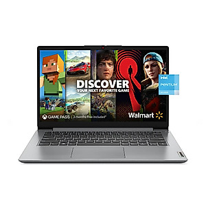 lenovo Newest IdeaPad Laptop, 14.0" HD Display,Intel Pentium N5030, 4GB DDR4 RAM, 256GB SSD, 1-Year Office 365, Webcam, HDMI, WiFi 6, Bluetooth, Windows 11 S, Cloud Grey, JVQ MP