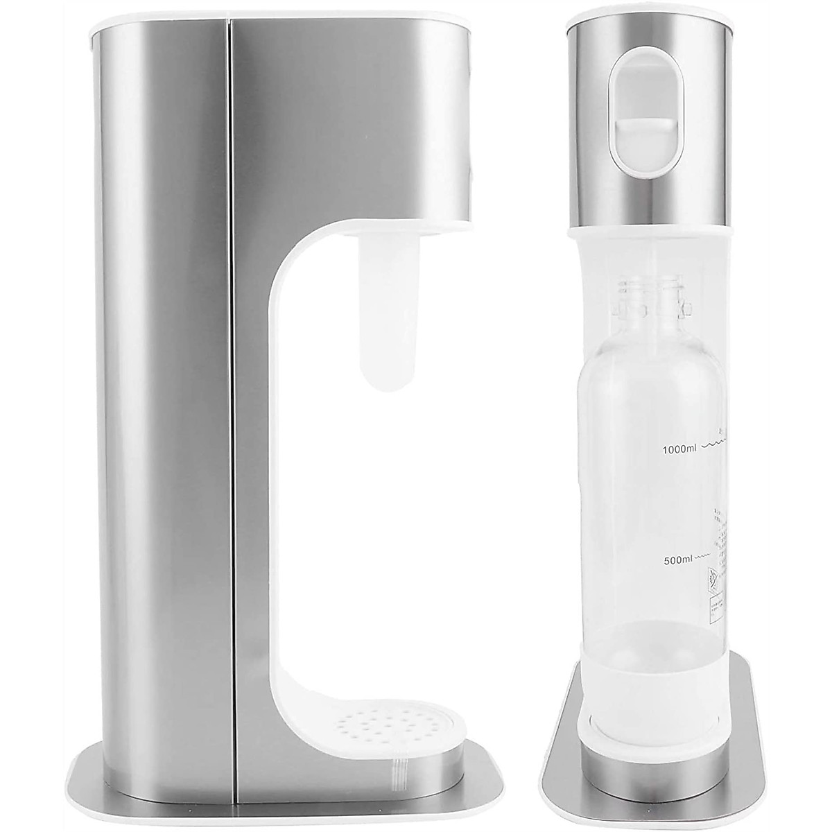 Water Maker Soda Machine-Portable Bubble Soda Water Machine Manual Sparkling Water Drink Maker for Home Commercial Use