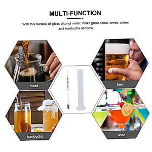 1 Set American Attenuation Meter Beer Hydrometer Alcohol Distilling Moonshine Alcoholmeter Proofing Distilled Spirits Wine Hydrometer Tester Mead Hydrometer Mead Making Kit Glass NAMOARLY
