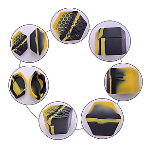 Gentcy 26ml 1pcs Blue Red Grey Hexagon Silicone Container Jar New Honeybee Silicone Jar Box