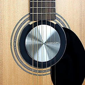 JOWOOM ReBalance Pro Acoustic Guitar Humidifier, Multi Purpose Stylish Stainless Feedback Suppressor and Moisture Sealing with High Density Sponge, Fits 99 To 102mm Soundhole (Silver)