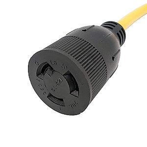 Parkworld 60578 Adapter Cord NEMA 6-20P 20AMP Plug to Twist Lock 20 AMP L6-20R Receptacle, 3FT