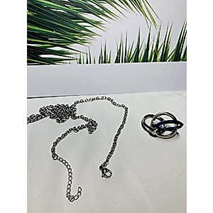 Zxxmeet Men's Titanium Steel Three Ring Hip Hop Necklace