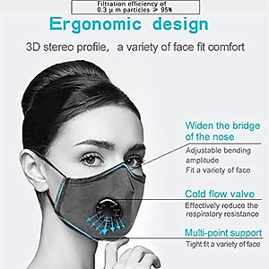 4pcs Cotton Face Màsc Bandanas + 8 Replacement Sheet with Breathing valve for Adults-Child Reusable/Washable Haze Dust Face Health