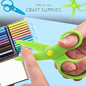 LOVESTOWN Kids Scissors, 10PCS Plastic Safety Scissors Preschool Training Scissors for Toddlers DIY Crafts Paper Cut