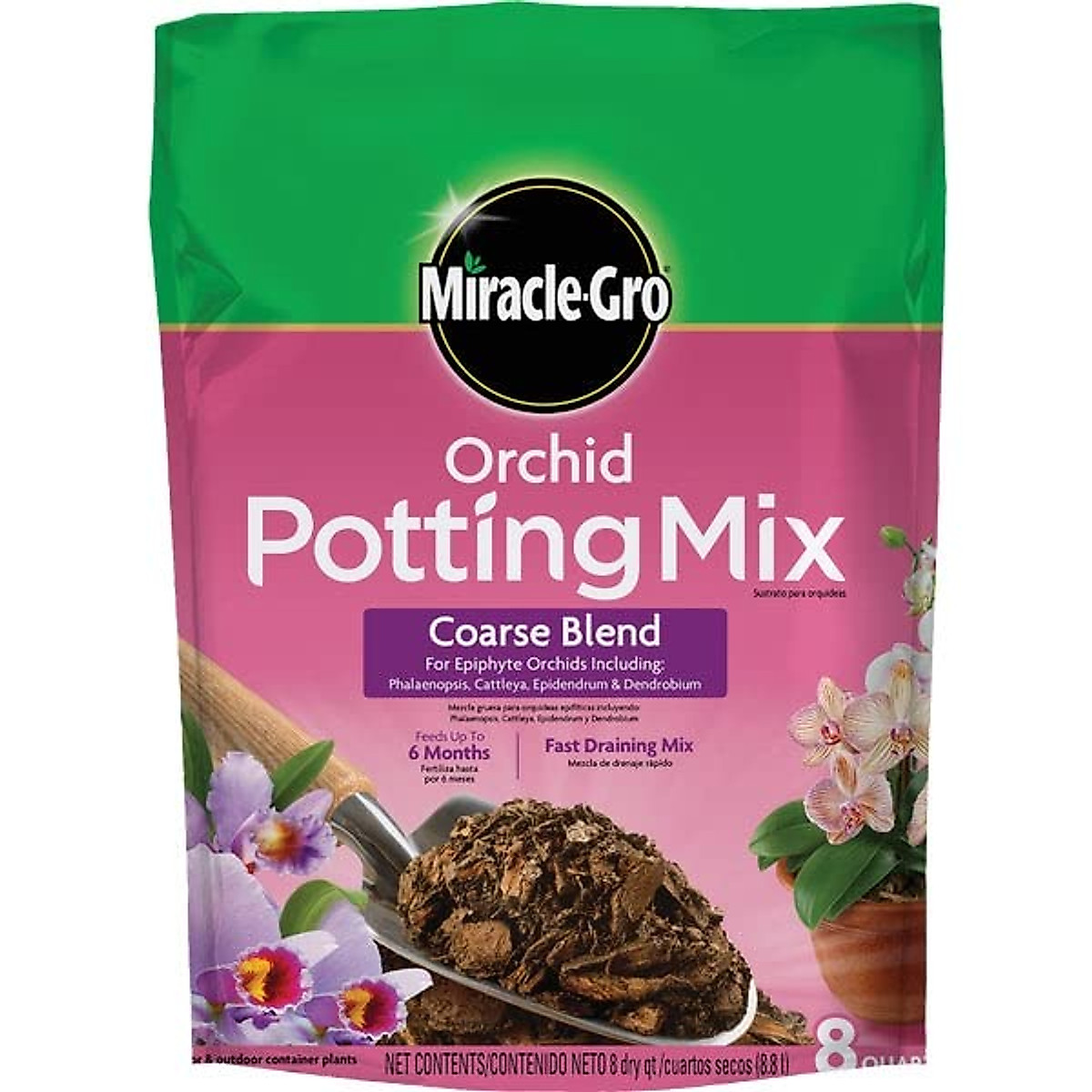Miracle-Gro Orchid Potting Mix, 8-Quart (Currently Ships to Select Northeastern & Midwestern States) (2 Pack)