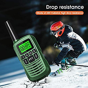 GOCOM G2 FRS Walkie Talkies for Kids & Adults IPX4 Waterproof Long Range Two Way Radios 22 Channel LED Flashlight Two Way Walkie Talkie (G2 3pack)