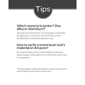 ULTRALOQ Latch 5 World's First Built-in WiFi Smart Lock with Fingerprint ID, 5-in-1 Keyless Entry Door Lock, Keypad Door Handle Lock, Smart Lever Door Lock for Front Door, Satin Nickel