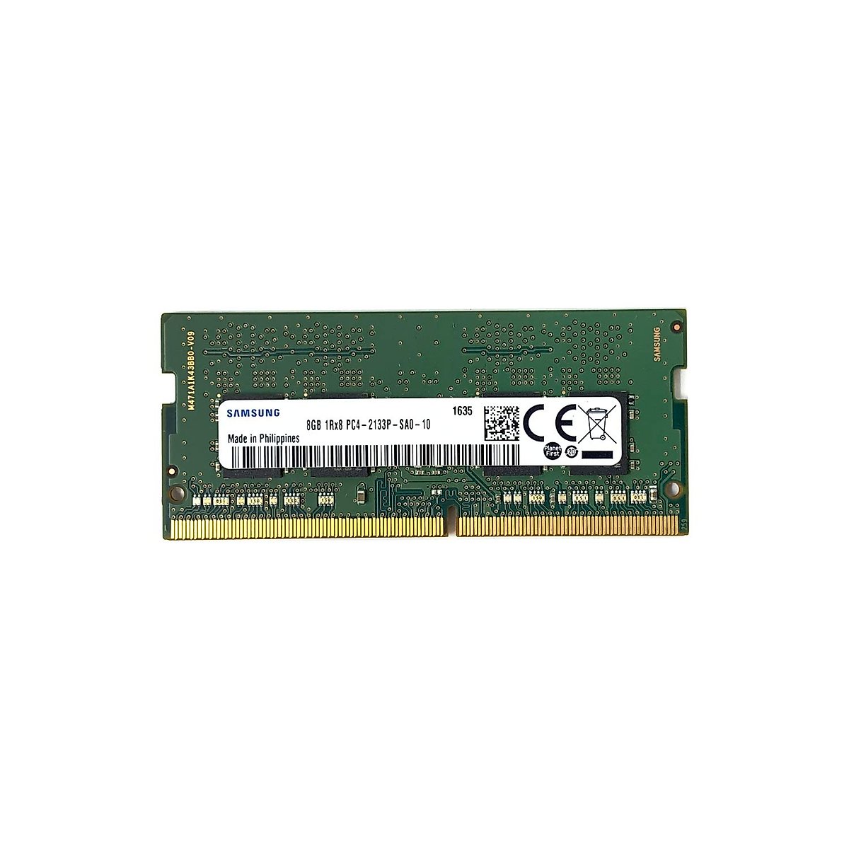 Samsung M471A1K43BB0-CPB 8GB PC4-17000 DDR4-2133MHz Non-ECC Unbuffered CL15 260-Pin SoDimm 1.2V Single Rank Memory Module - OEM