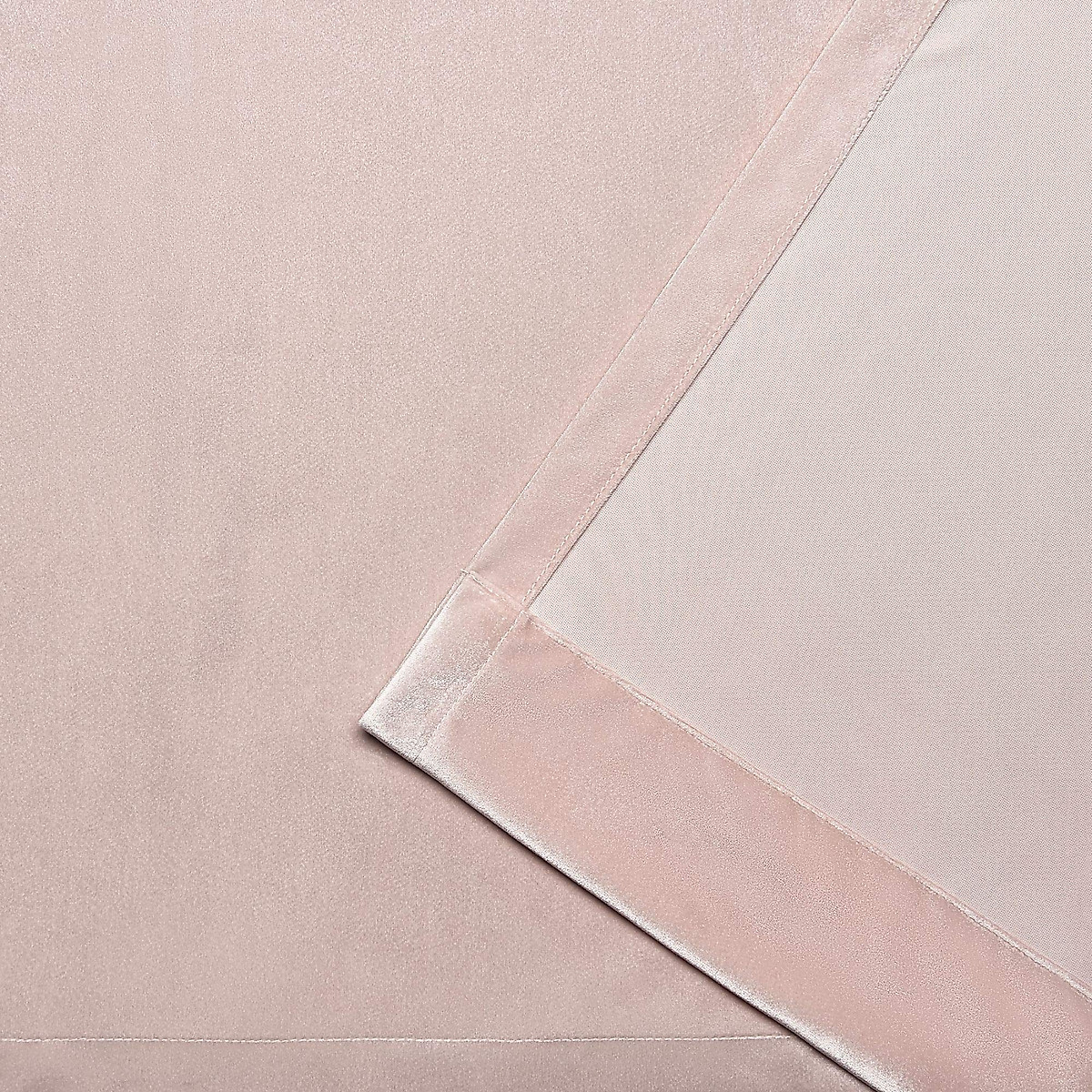 Exclusive Home Velvet Heavyweight Light Filtering Hidden Tab Top Curtain Panel Pair, 52"x84", Blush