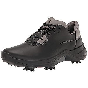 ECCO Men's Biom G5 Gore-TEX Waterproof Golf Shoe, Black/Steel, 13-13.5
