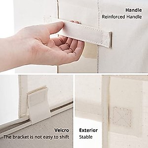 SHIMOYAMA Foldable Large Storage Bag, 2 Pack, 73L and 90 L, Fabric Stackable Containers with Metal Frame, Large Storage Box Set Organizer with Clear Window and Carry Handles for Bed, Closet