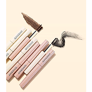 GIVERNY Milchak Sensitive Mascara #Black Brown - Smudge Proof Voluminous Mascara with Microfiber Brush, Waterproof Lengthening & Thickening Mascara for a Long-lasting Eye Makeup, 0.1 fl.oz.