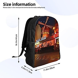 VACSAX Laptop Backpack for Men Women Sport Rucksack moulin rouge print Casual Daypack