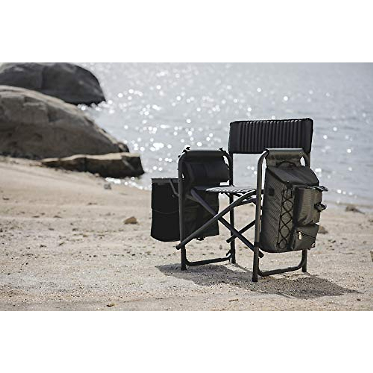 PICNIC TIME ONIVA - a Brand Fusion Original Design Outdoor Folding Chair & ONIVA - a Brand Outdoor Canopy Sunshade Beach Umbrella 5.5' - Small Patio Umbrella - Beach Chair Umbrella