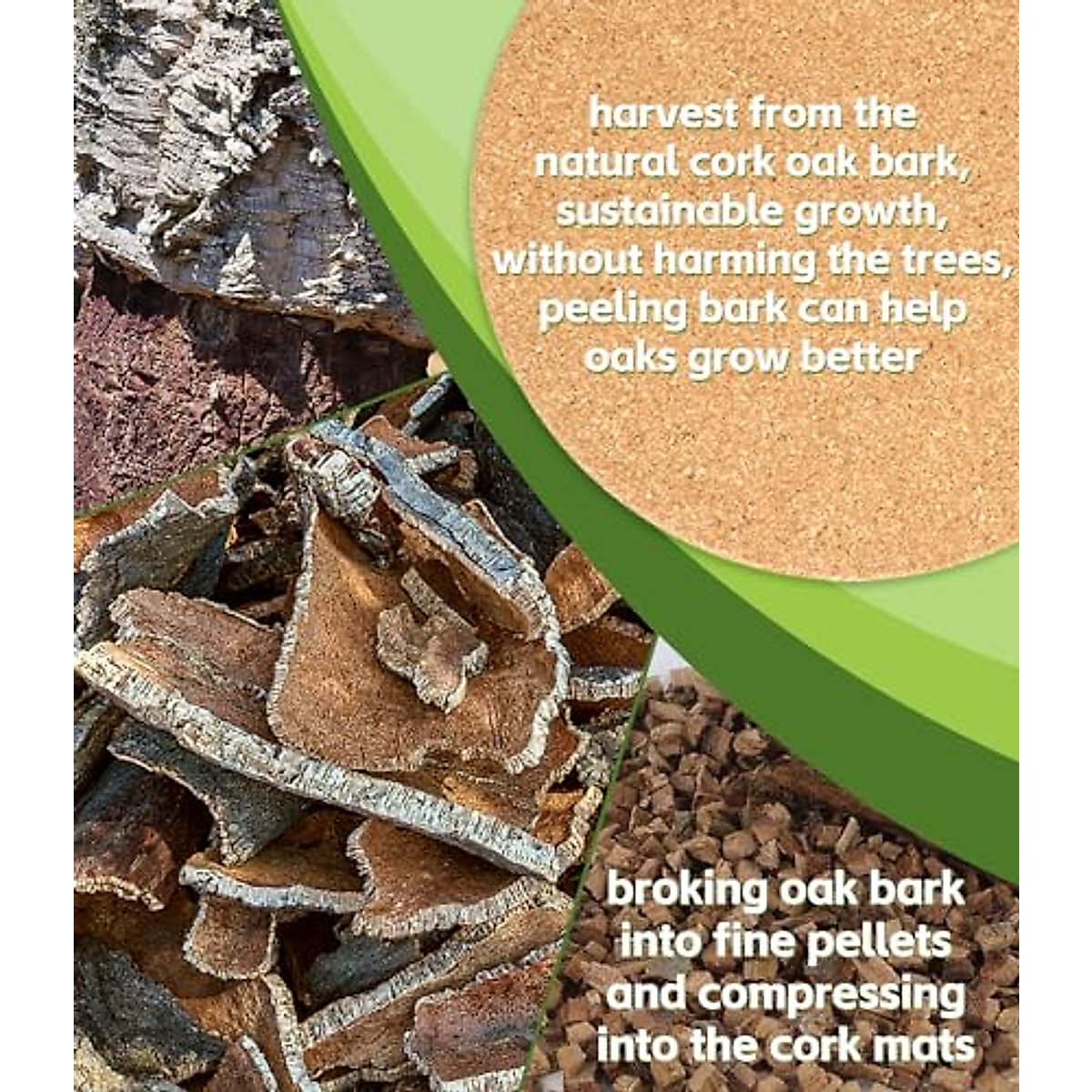 KITLAB Cork Plant Coasters, Double Layers 6 Inch Cork Planter Coaster, Absorbent Cork Plant Mats, Cork Plant Coasters for House Plants, 6 Pcs