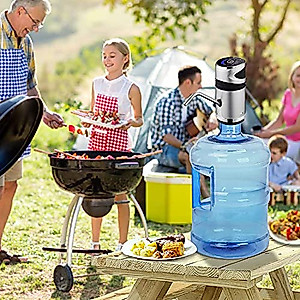 DOTSOG Water Dispenser for 5 Gallon Bottle Water Pump USB Charging Portable Electric Drinking Water Bottle Pump Dispenser for Home Kitchen Office