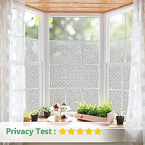 Privacy Window Film Frosted Window Film Privacy Stained Glass Film Decor Opaque Static Cling Self Adhesive Vinyl Window Door Sticker for Home Office Stained Glass Window Film (Size : 30x200cm)