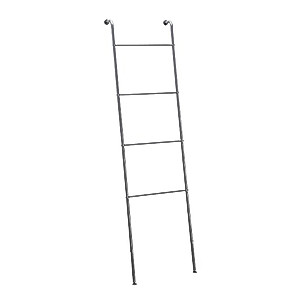 SunnyPoint Classic Home, Bath, Bedroom, Closet Leaning Ladder Rack (SIL)