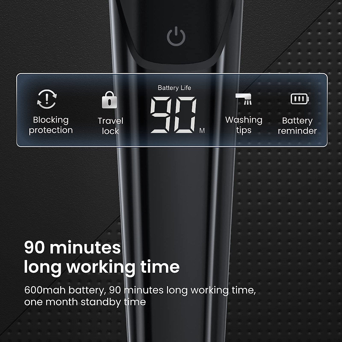 Men's Razor Electric,ROWFRO IPX7 Waterproof Wet&Dry Men's Electric Shaver,Cordless Rechargeable 3D Rotary Shaver Razor for Men with Wall Adapter 100-240V