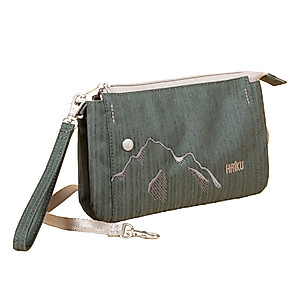 HAIKU RFID Blocking Stride Convertible Crossbody Wristlet, Deep Forest