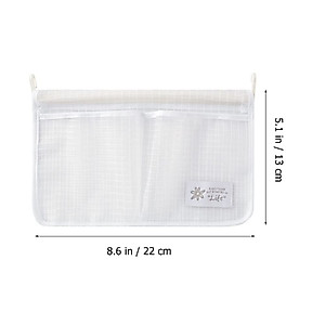 Mobestech 3pcs Hanging Storage Mesh Bag Kitchen Storage Bag Mesh Kitchen Organizer Mesh Bag Door Hanging Organizer Fridge Hanging Mesh Bag Room Organization Pp White Storage Net Two Grids