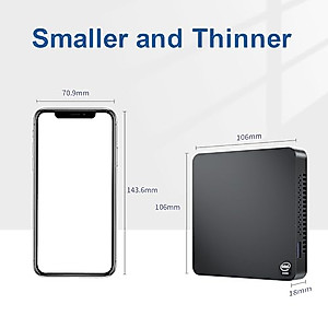 Beelink T5 Mini pc Celeron N4020(4M Cache,up to 2.8GHz), 4G DDR+64G eMMC, 2.4G/5GWiFi, Mini Computer Supports 4K Dual HDMI/4*USB3.0/BT5.0，Gigabit Network