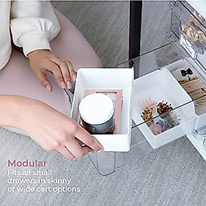 iDesign The Sarah Tanno Collection In-Drawer Cosmetic Organizer Bin, White