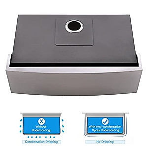 33 Inch Farmhouse Sink Stainless Steel - 33 inch Apron Front Farmhouse Sink Kitchen Sink Single Bowl 16 Gauge Stainless Steel Farm Sink