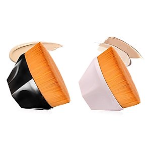 NECOLUCO Women's Foundation Makeup Brush Flat Kabuki Brush for Liquid, Cream and Mineral with Traval Case