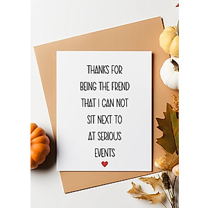 TEEMI-Funny Card For Friend, Best Friend Birthday Card, Funny Bestie Birthday Day Card, Thank You Card, Card For Him Her Them CANNOT Sit NEXT TO