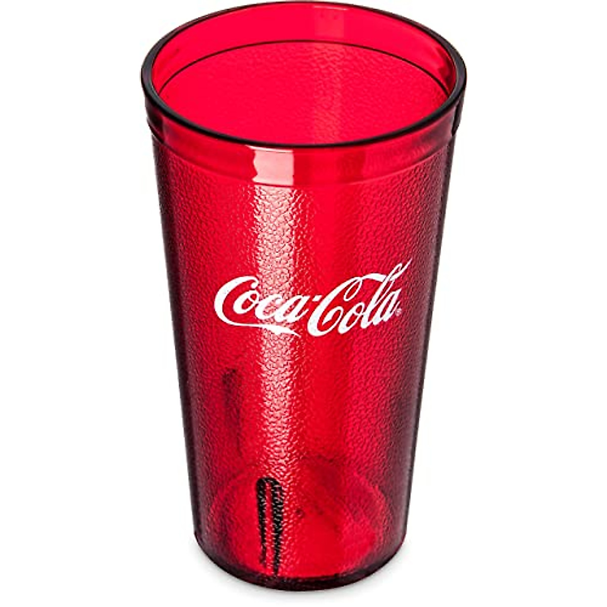 Carlisle Paddles Coca Cola Logo Ruby Red Plastic Tumblers Set of 4-16oz (Coke)