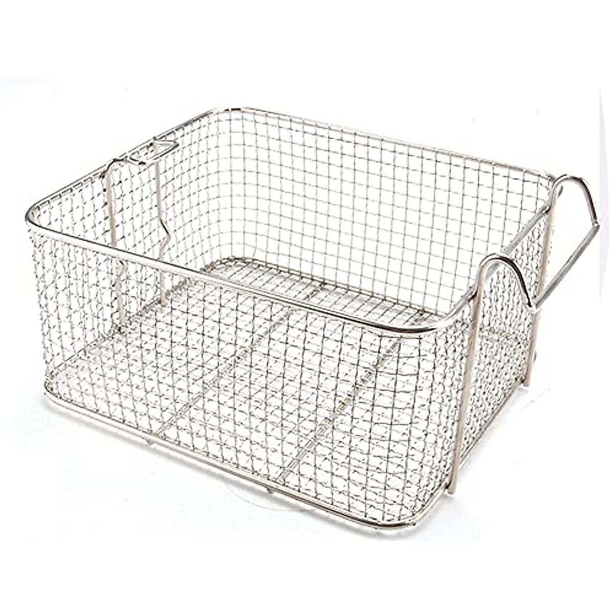 JUNXIAN Deep Frying Basket Stainless Steel Frying Basket With Handle Food Basket Square Hanging Removable Filter Fryer Frying Net