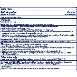 Clearasil Stubborn Acne Control 5 in 1 Spot Treatment Cream, Maximum Strength, Benzoyl Peroxide Acne Medication, Fights Blocked Pores, Pimple Size, Excess Oil, Acne Marks & Blackheads, 1 oz.